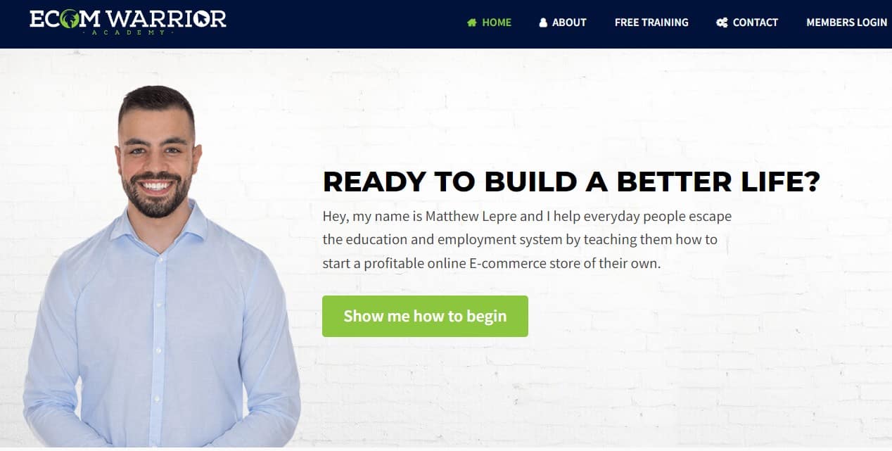 Is Matthew Lepre's Ecom Warrior Academy Legit?